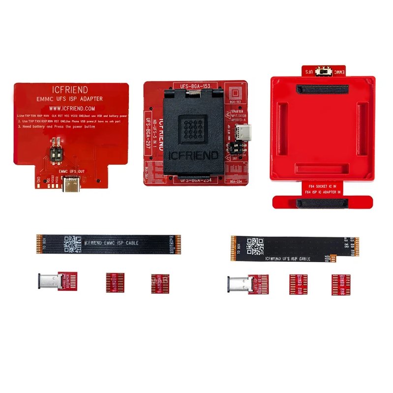 ICFriend UFS 5-in-1 + F64 ISP Adapter Board + ISP Board with Switch ...