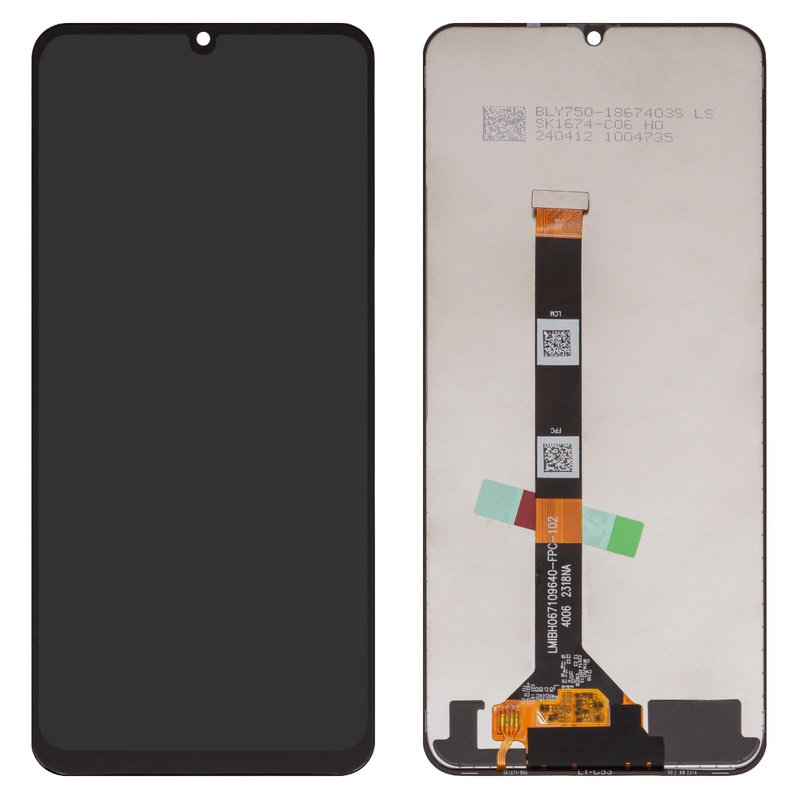 LCD compatible with Realme C51, C53 NFC, Narzo N53, Note 50, (black ...